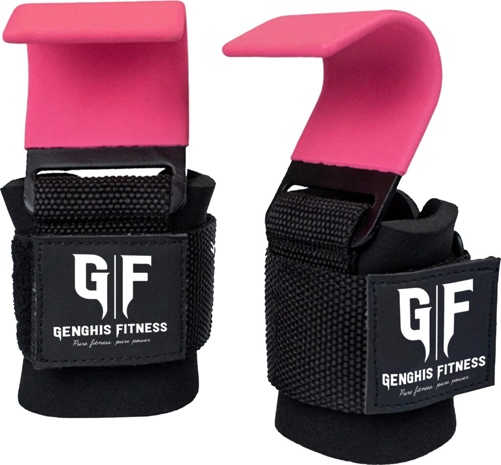 Weight Lifting Hooks | 600lb Heavy Duty | Genghis Fitness